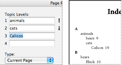 Création d’un index dans InDesign
