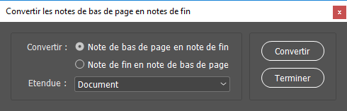 Création de notes de bas de page dans InDesign