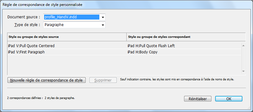 Utilisation des fonctions de contenu lié dans InDesign