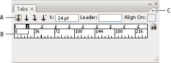 Configuration de tabulations et de retraits dans Adobe InDesign