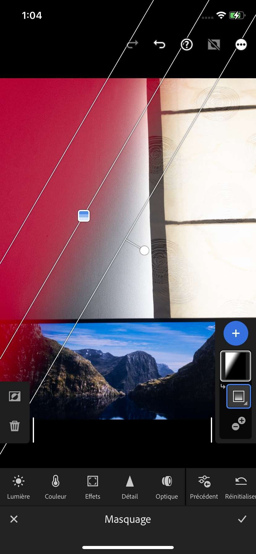 Masquage dans Lightroom pour mobile (iOS)