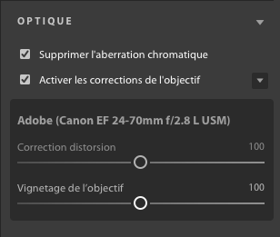 Utiliser la commande Modifications dans Lightroom CC