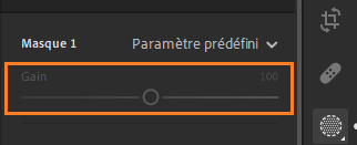 Application du masquage pour des réglages locaux
