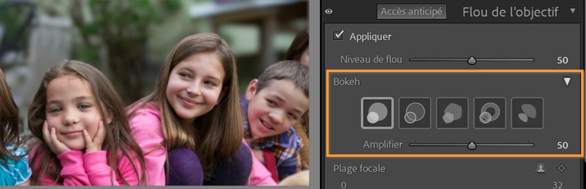 Flou de l’objectif dans Lightroom Classic