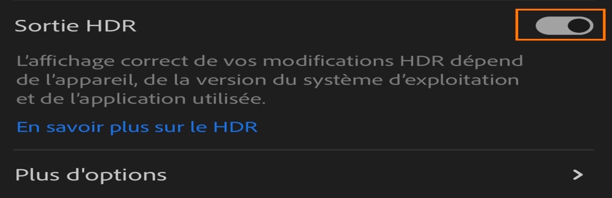Optimisation des photos HDR dans Lightroom pour mobile (iOS)