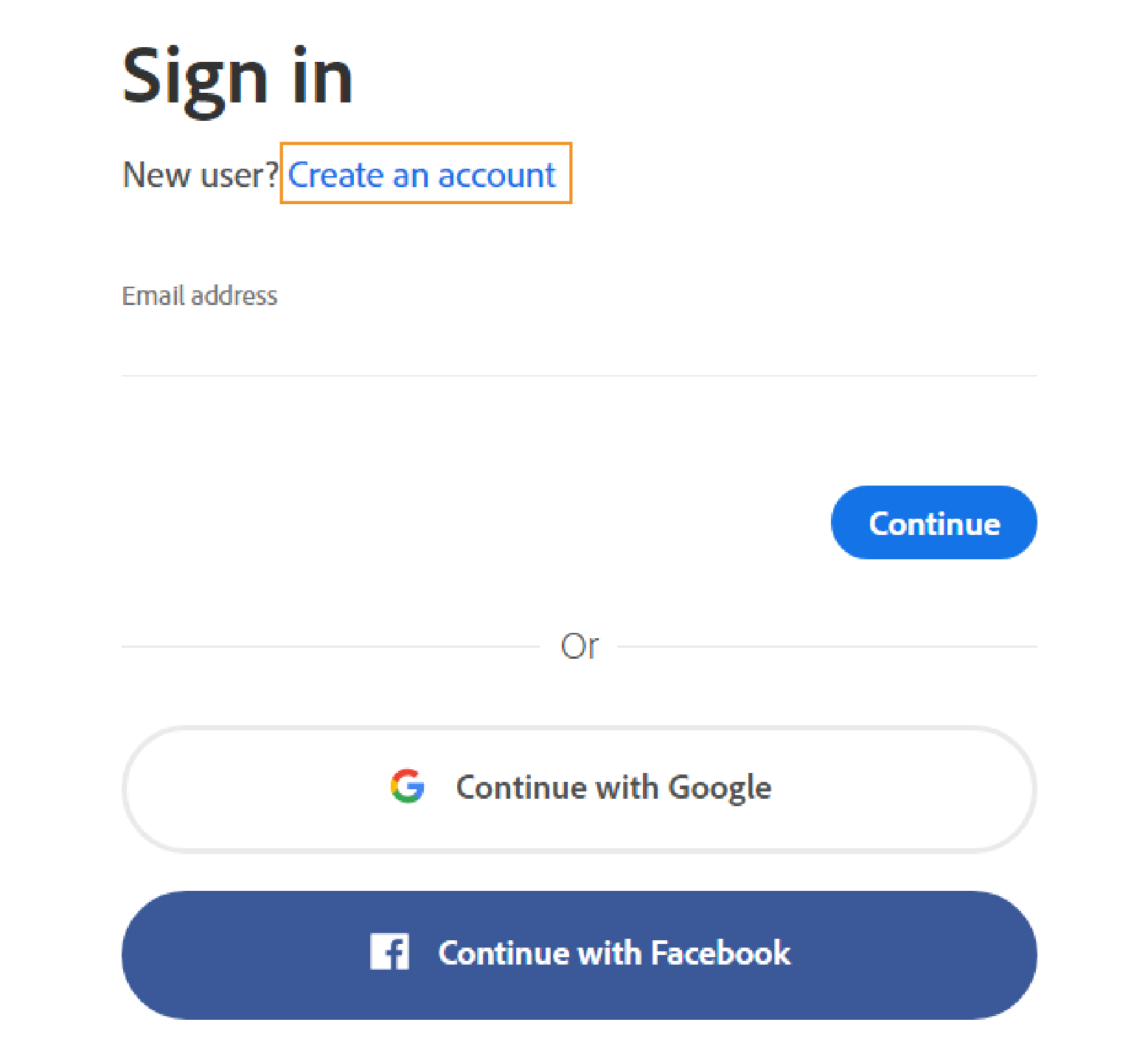 Création ou mise à jour de votre Adobe ID
