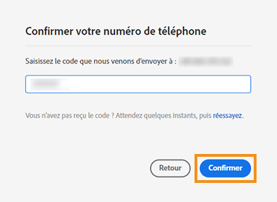 Utilisation de votre numéro de téléphone pour récupérer votre compte