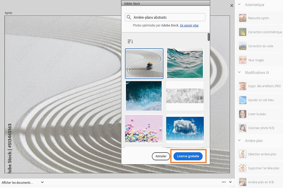 Intégration dans Adobe Stock