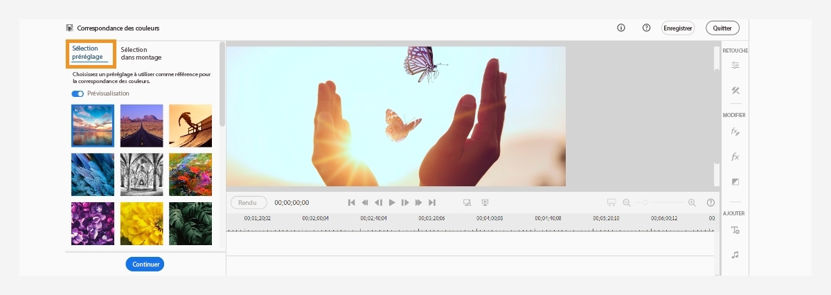 Mise en correspondance des couleurs