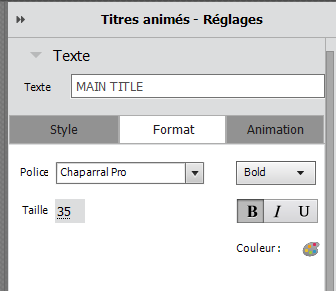 Montage guidé : créer une image figée avec un titre animé