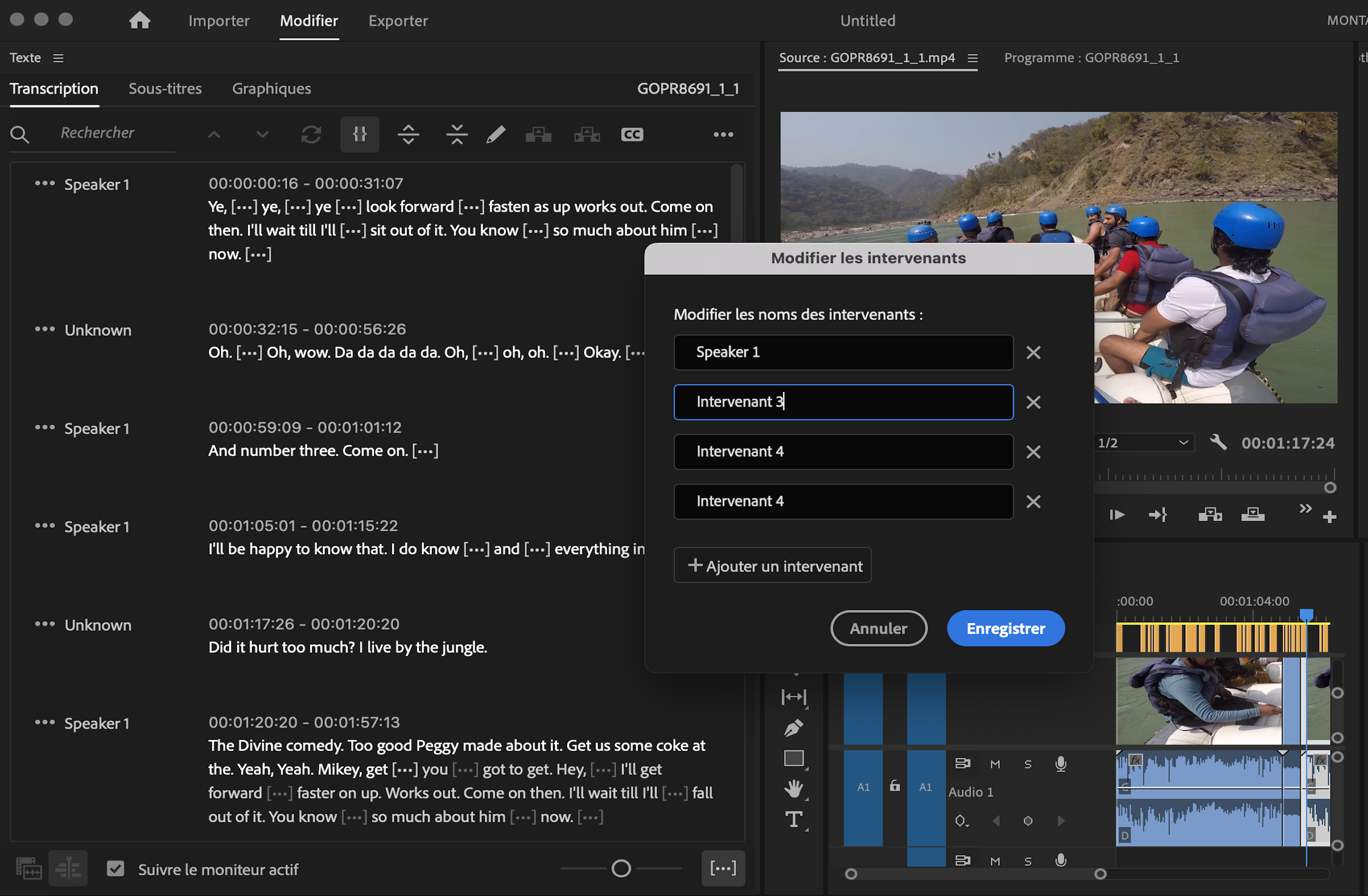 Montage basé sur le texte dans Premiere Pro