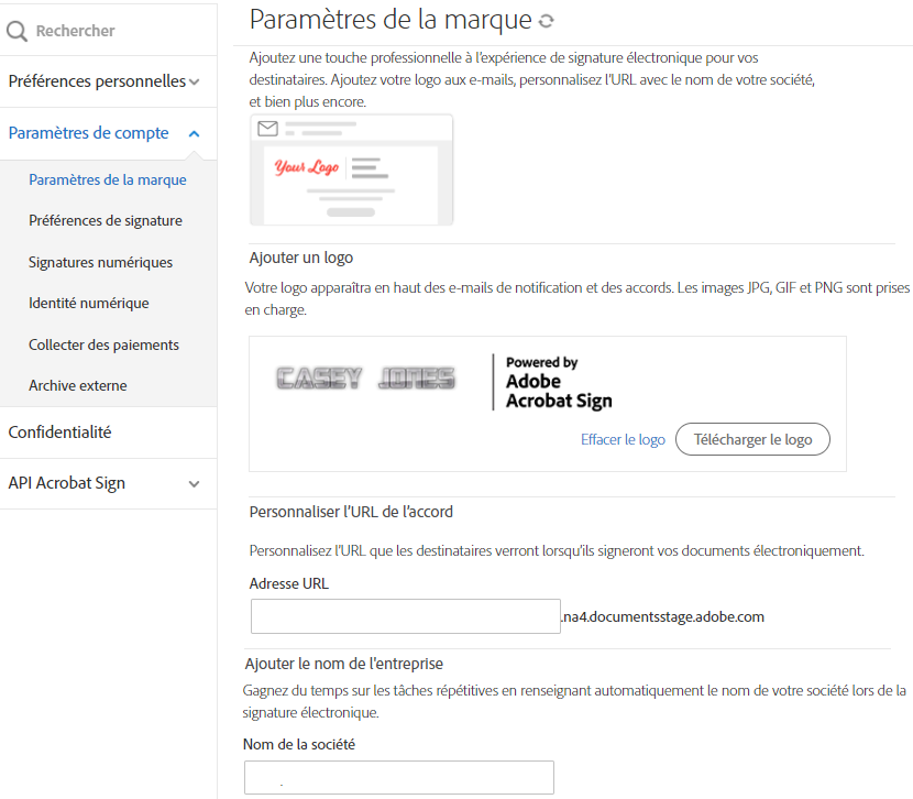 Ajoutez votre logo à vos e-mails et personnalisez l’URL de signature