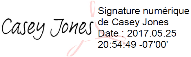Utilisation de signatures numériques