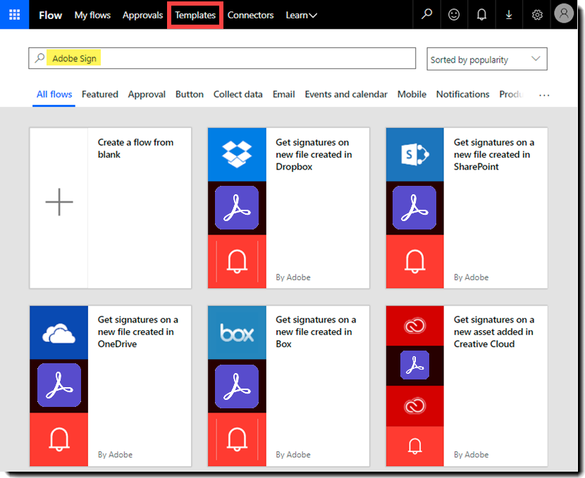 Adobe Sign pour Microsoft PowerApps et Power Automate