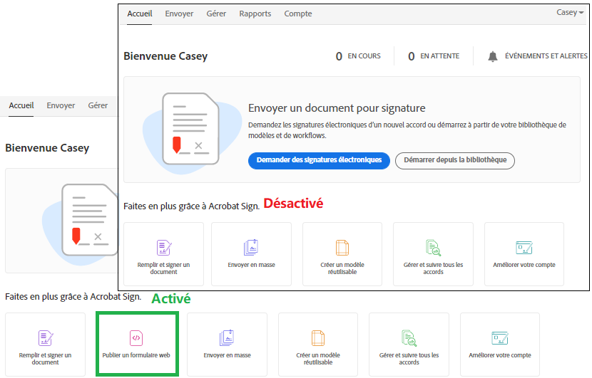 Formulaires web Adobe Acrobat Sign