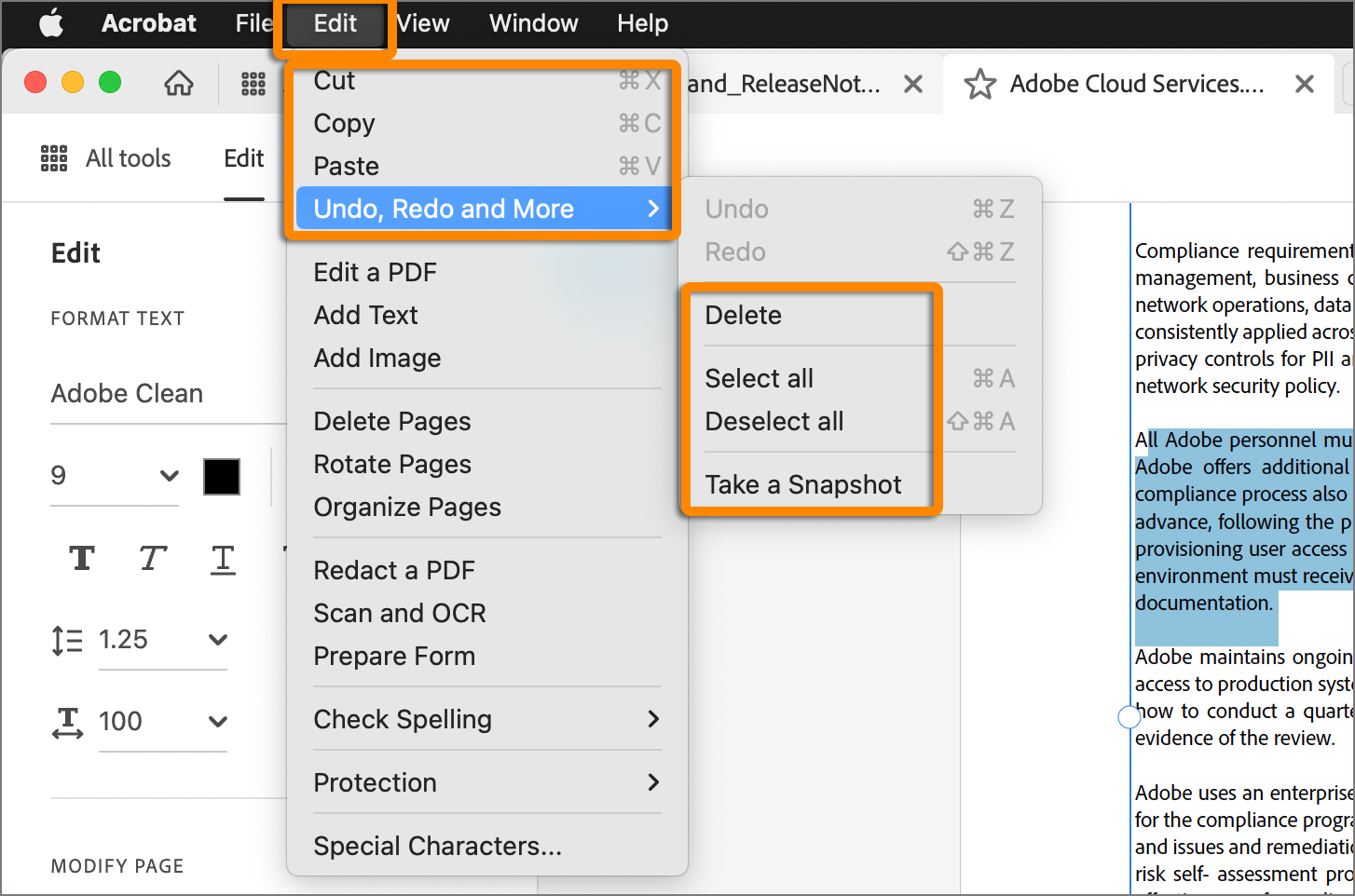 סיכום תכונות חדשות | מהדורת מרץ 2023 של Acrobat