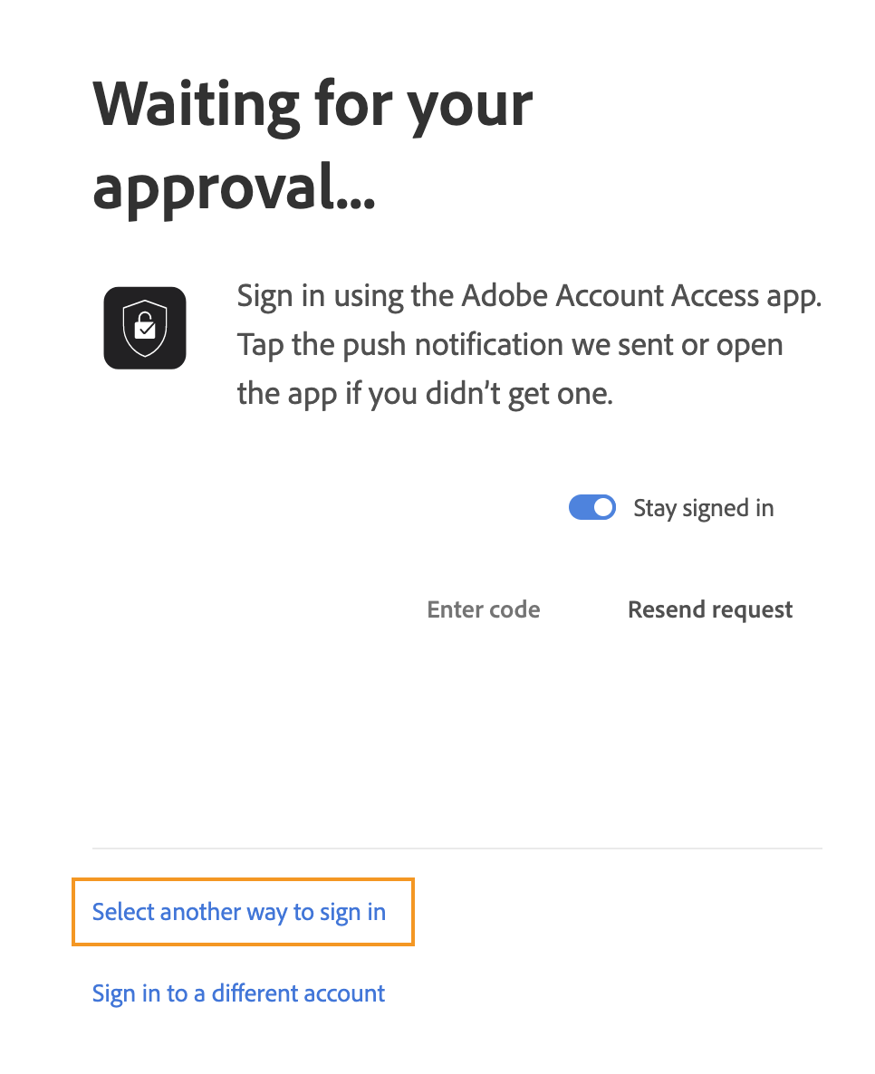 אפשרויות אימות ללא סיסמה עבור יישומי ושירותי Adobe שלך