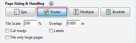 הדפסת קובצי PDF ב- Acrobat Reader
