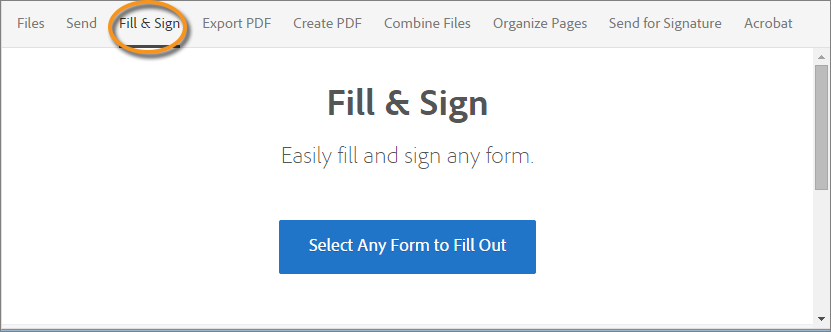 Adobe Fill & Sign