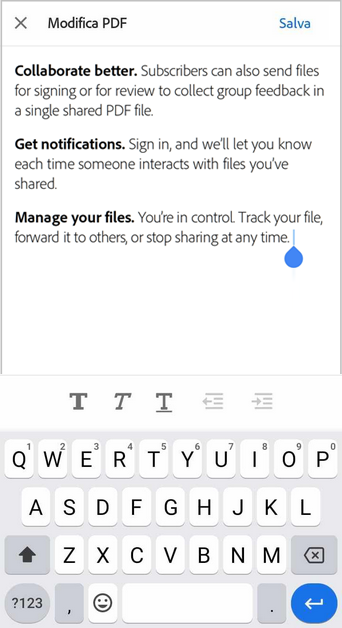 Utilizzo dei PDF su Acrobat Reader Android: nuova esperienza