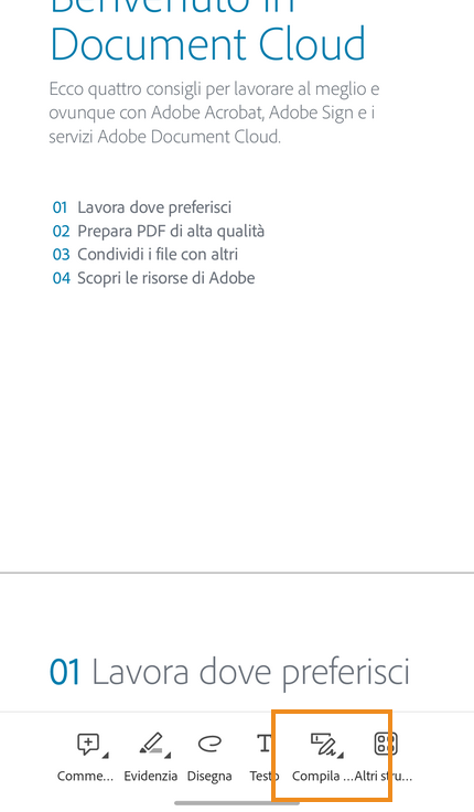 Utilizzo dei PDF su Acrobat Reader Android: nuova esperienza