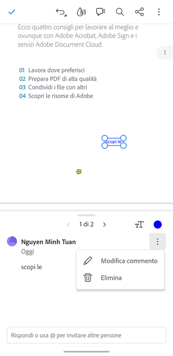Utilizzo dei PDF su Acrobat Reader Android: nuova esperienza