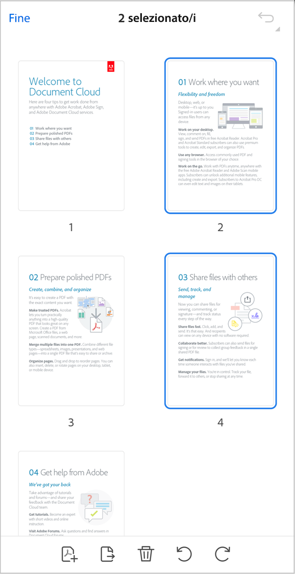 Utilizzo dei PDF su Acrobat Reader per iOS: nuova esperienza