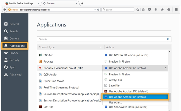 Configurazione del browser per utilizzare il plug-in Adobe PDF per ...
