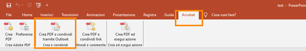 Creare PDF con PDFMaker in Adobe Acrobat (Windows)
