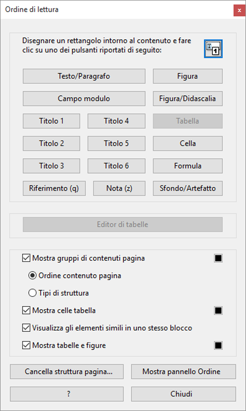 Strumento Ordine di lettura per file PDF (Adobe Acrobat Pro)