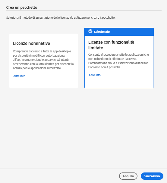 Creazione di pacchetti per InDesign Server con Admin Console