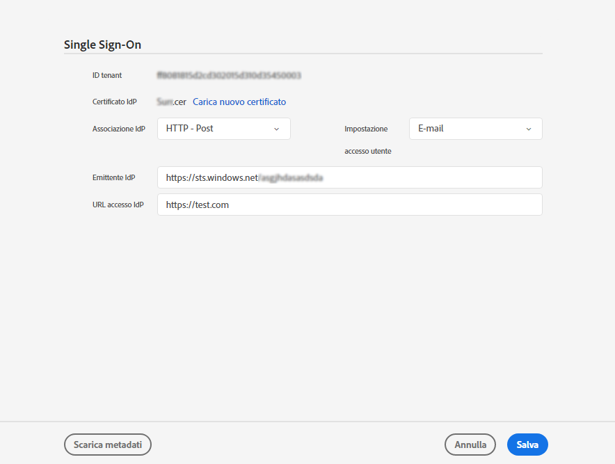 Configurazione di Okta per l’utilizzo con Adobe SSO