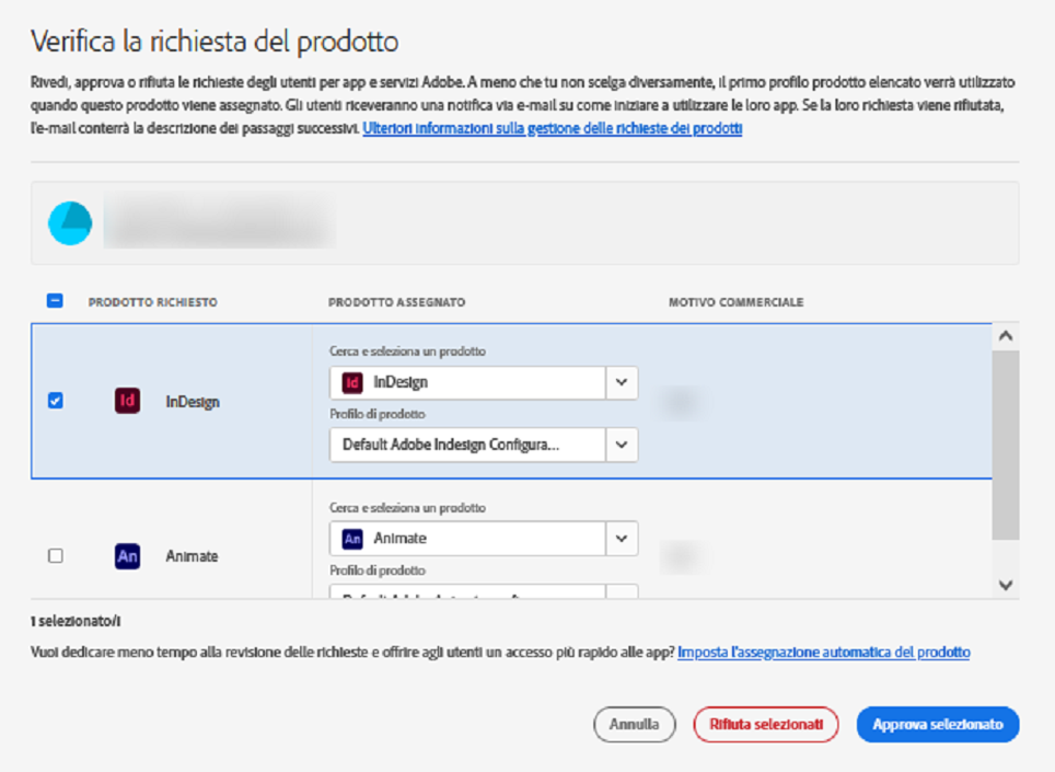 Gestire le richieste di prodotti