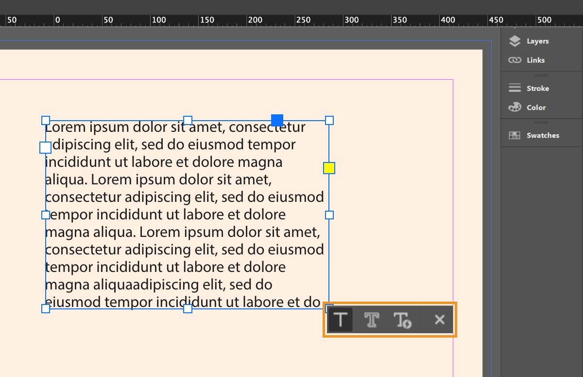 Stile del testo automatico in InDesign
