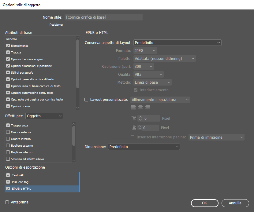 Usare gli stili di oggetto per formattare gli oggetti in un documento ...