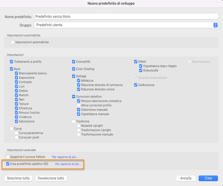 Operazioni con il modulo Sviluppo di Lightroom Classic