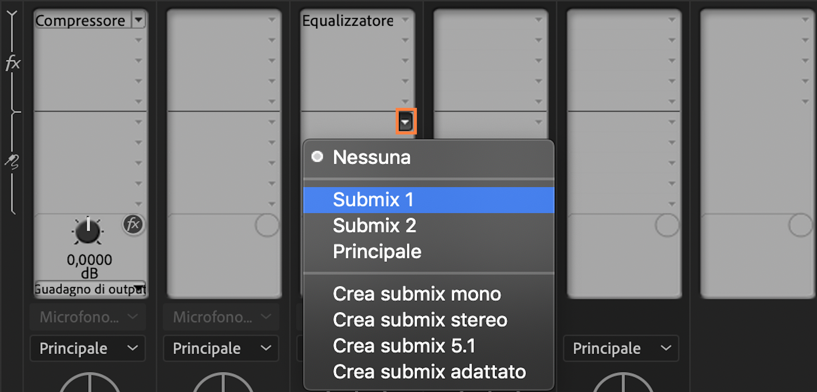 Mixaggio audio avanzato in Premiere Pro