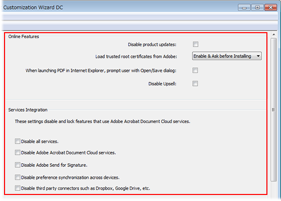 Customization Wizard