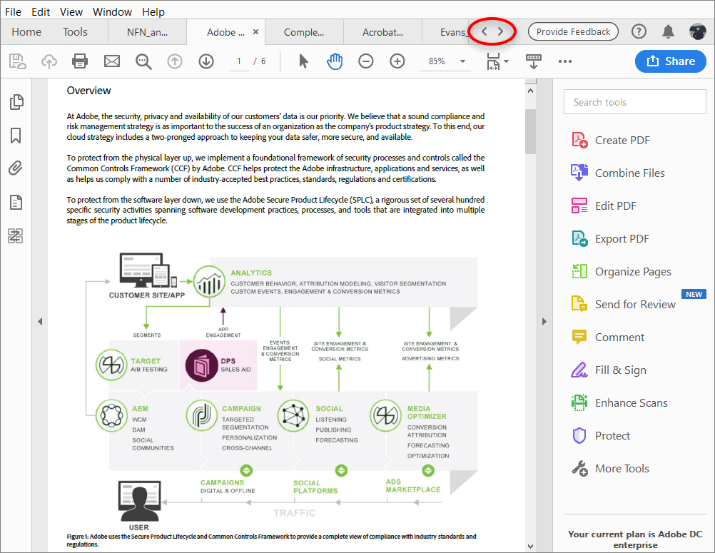Acrobat DC での Adobe Acrobat ワークスペースの基本