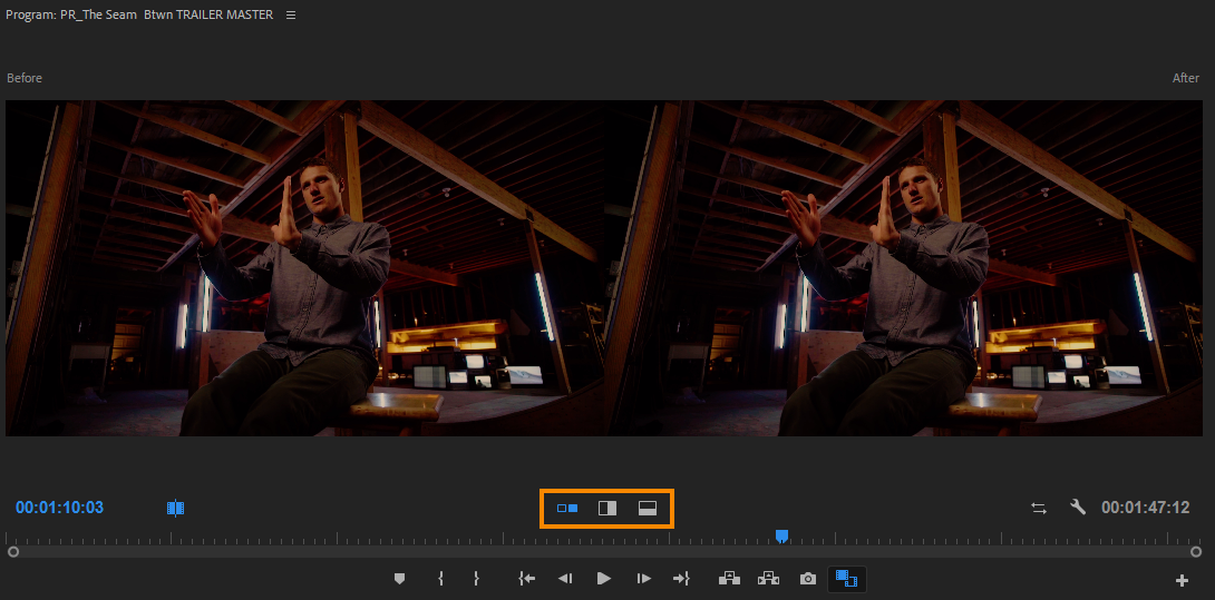 Premiere Pro でのソースプログラムモニターの使用
