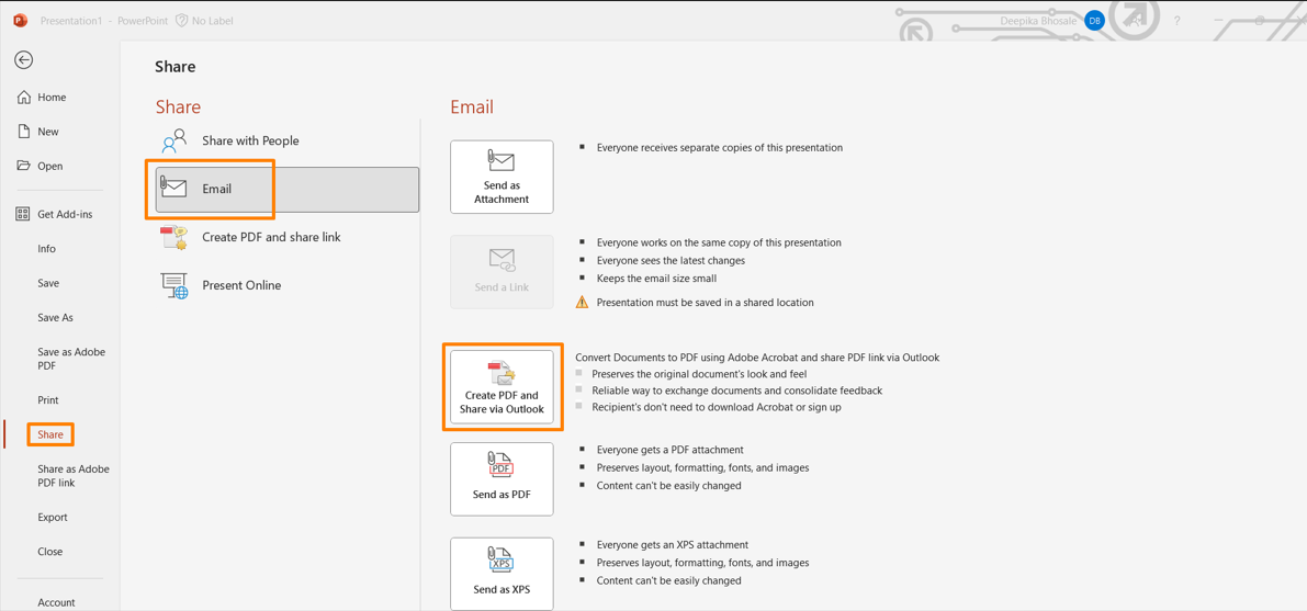 Adobe Acrobat에서 PDFMaker를 사용하여 PDF 작성(Windows)