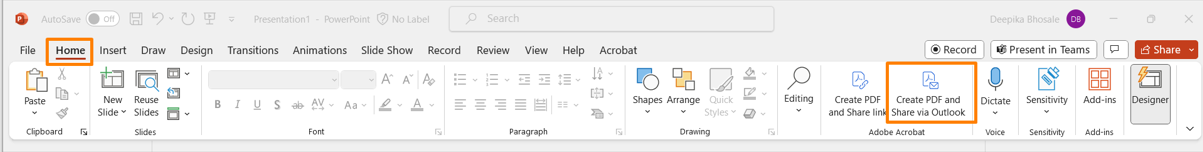 Adobe Acrobat에서 PDFMaker를 사용하여 PDF 작성(Windows)