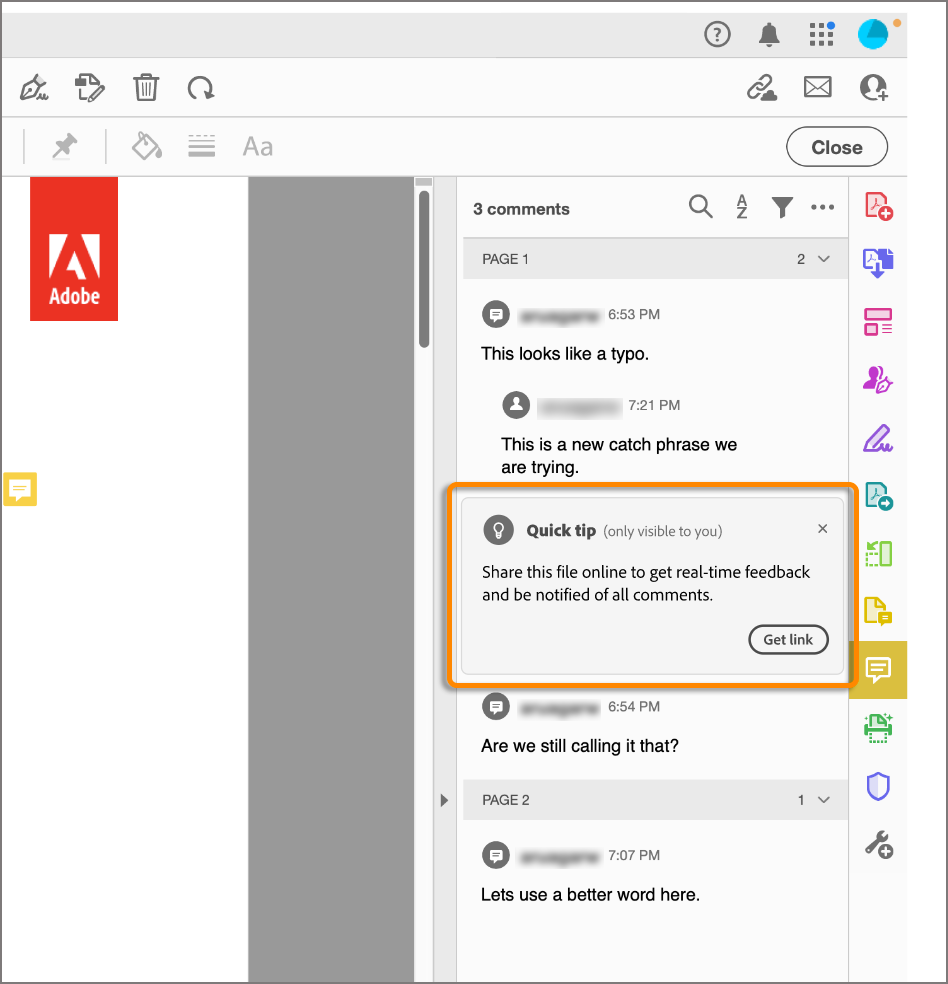 새로운 기능 요약 | Acrobat 2023년 6월 릴리스