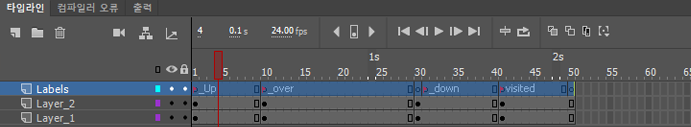 Adobe Animate에서 프레임 및 키프레임 사용