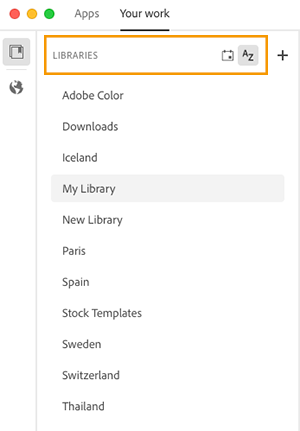 Creative Cloud 데스크탑 앱의 Creative Cloud Libraries