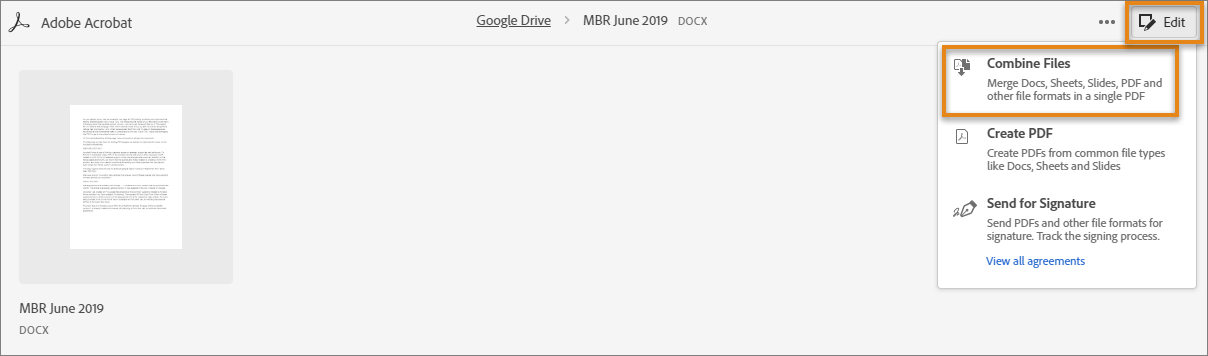 Google Drive용 Adobe Document Cloud 확장 프로그램 사용
