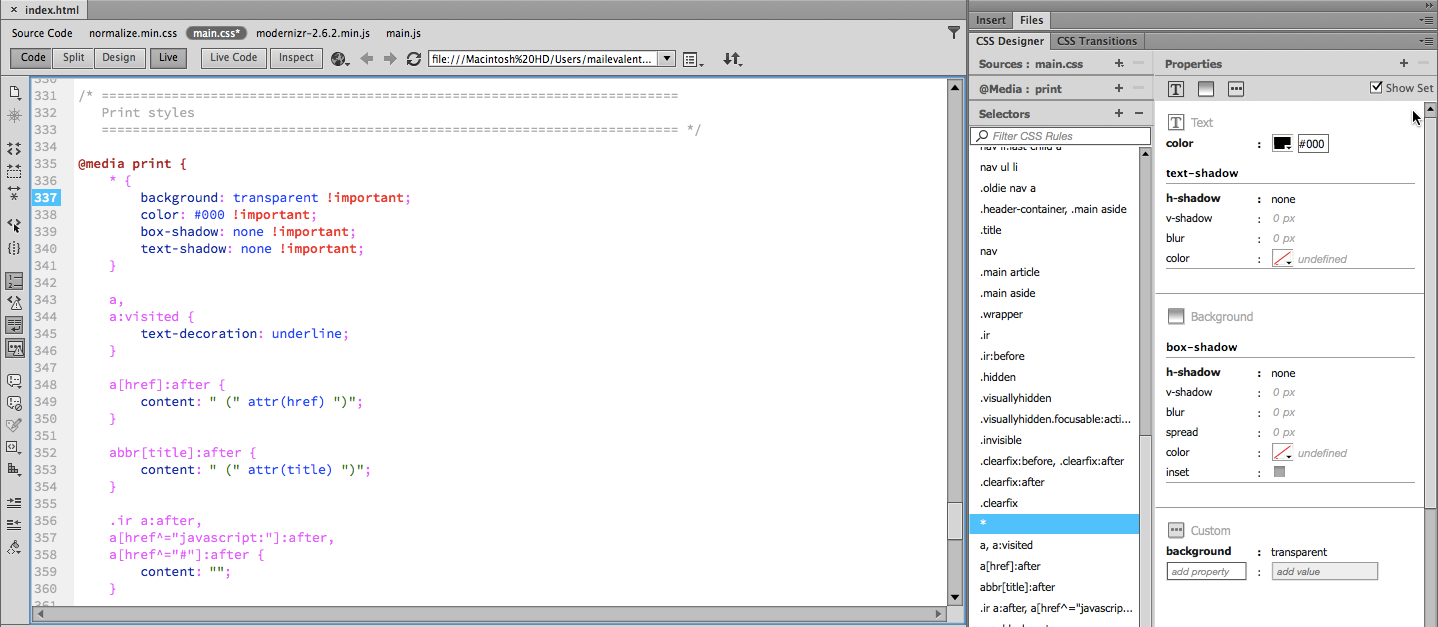 Adobe Learn 학습 Dreamweaver Css 코딩 실습