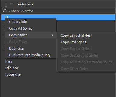 Dreamweaver에서 CSS Designer 패널을 사용하는 방법