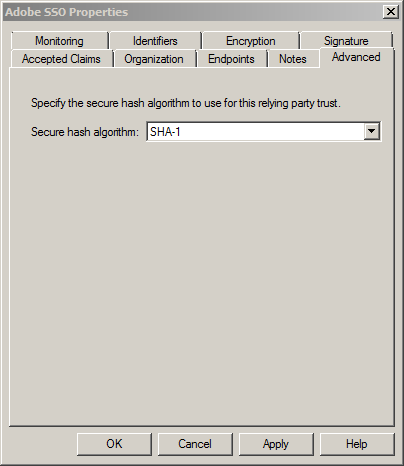 Adobe SSO와 함께 사용하기 위한 Microsoft AD FS 구성