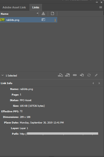 Adobe Asset Link를 사용하여 자산 관리